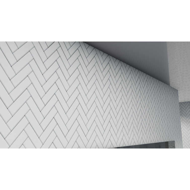 SB TILE AND STONE Thassos Herringbone Mosaic Tile 1x4 Polished - Wayfair Canada